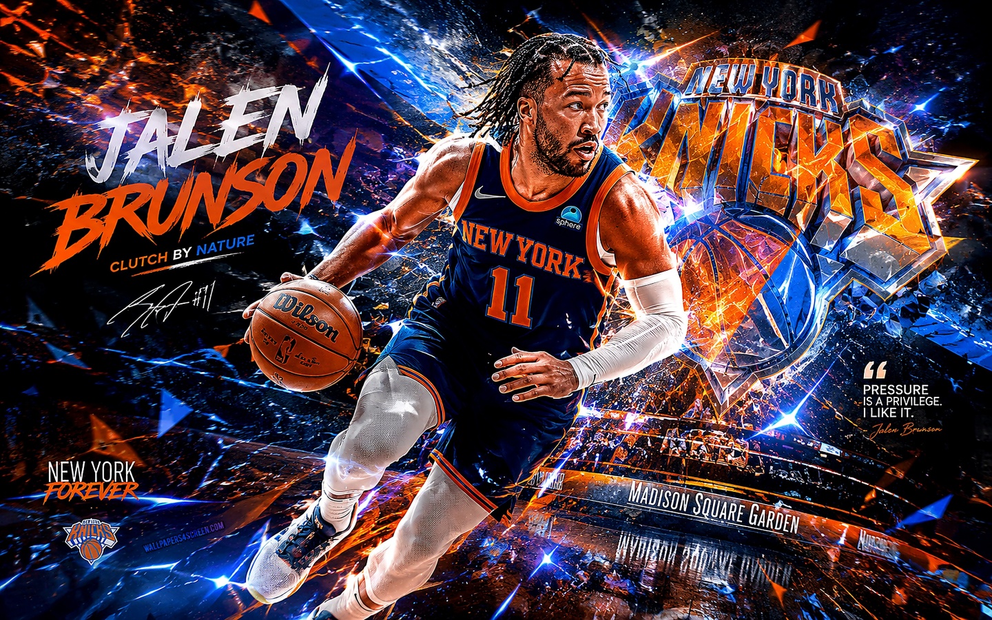Jalen Brunson - New York Knicks 4K UHD Wallpaper for UltraHD Desktop ...