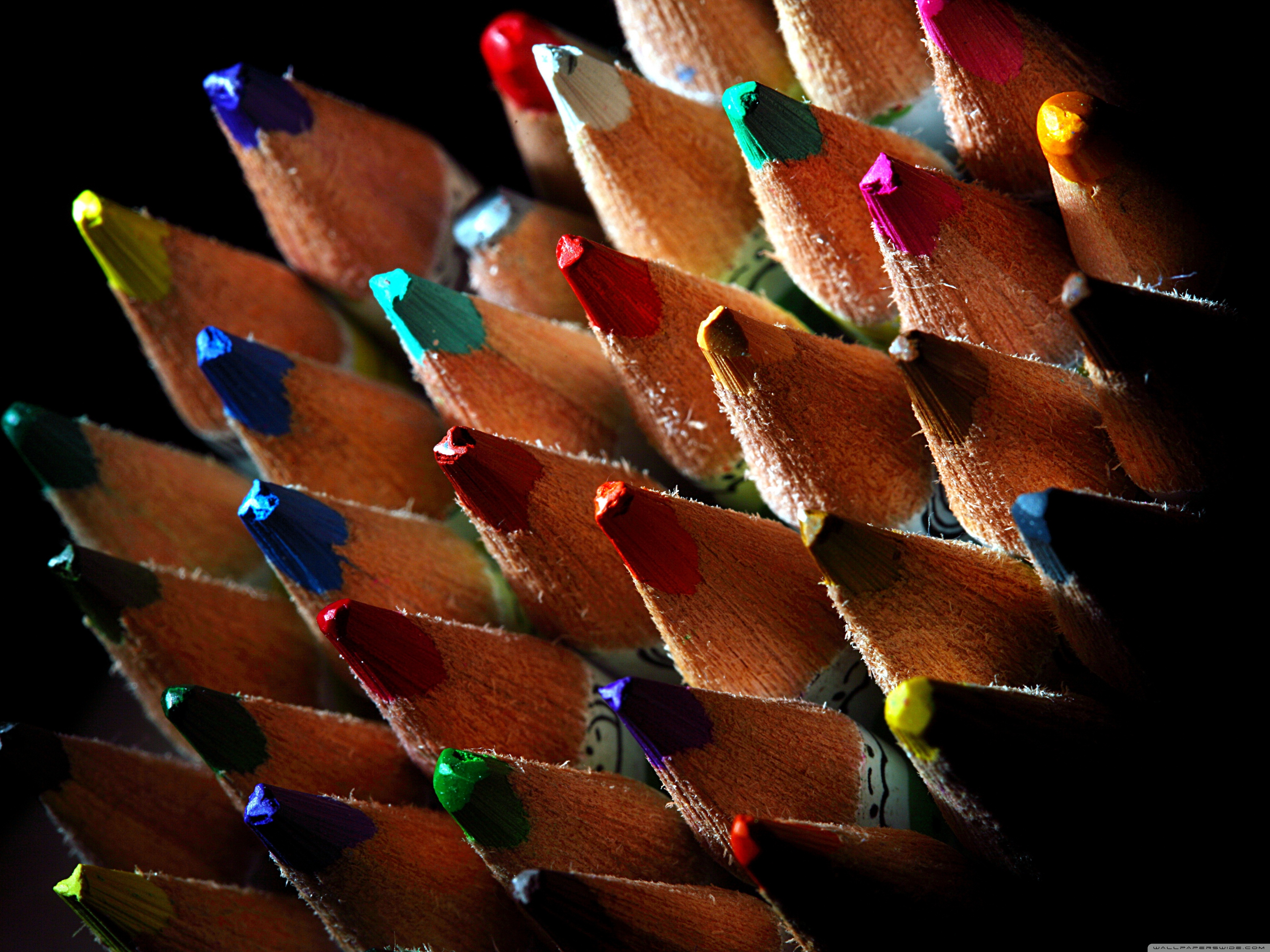 Macro Shot of Drawing Pencils 4K UHD Wallpaper for UltraHD Desktop and ...