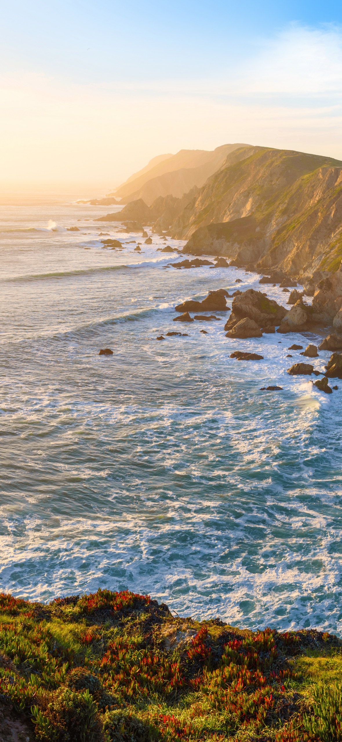 Panorama of Point Reyes headlands from Chimney Rock Trail, Point Reyes ...