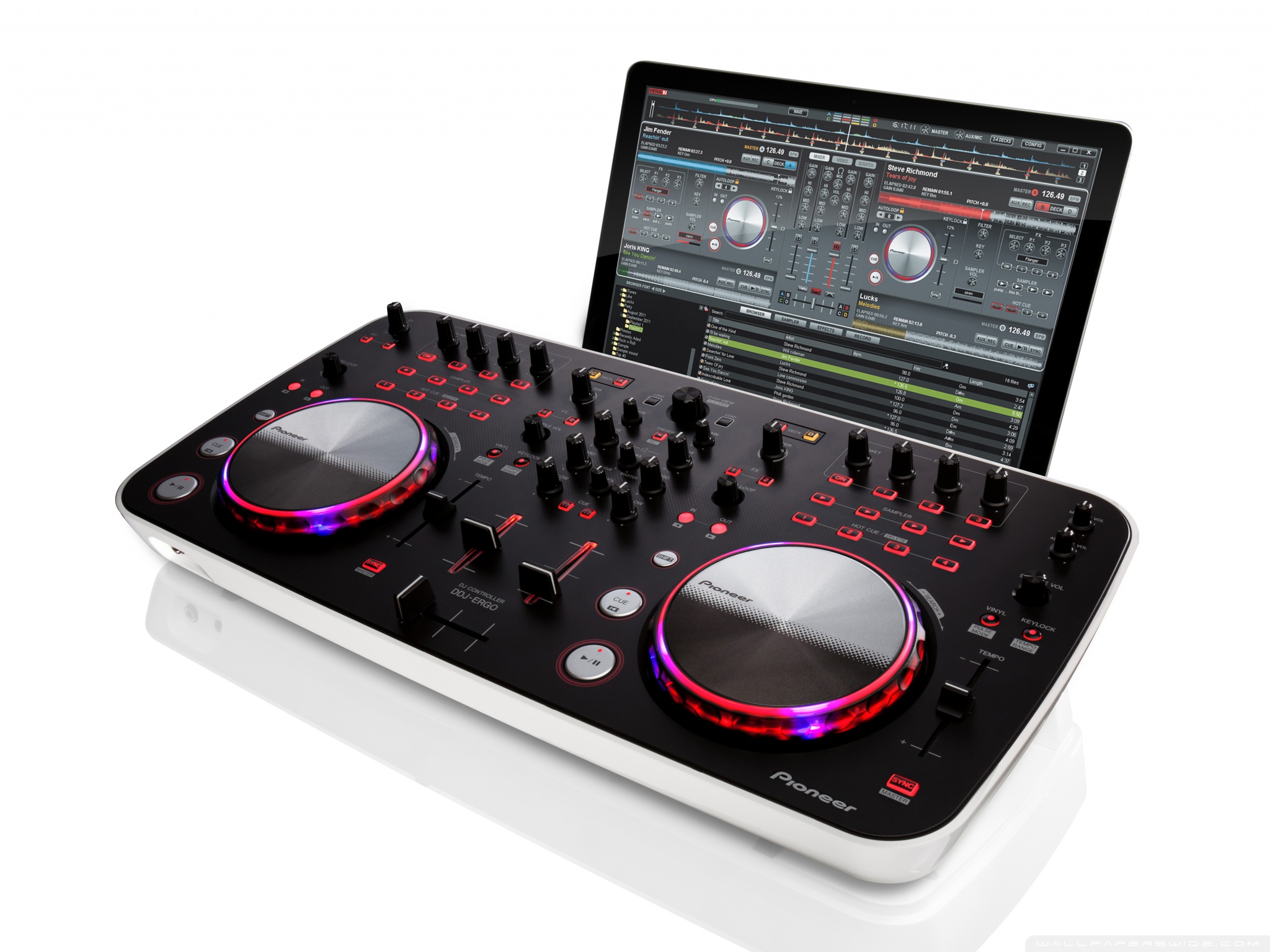 Pioneer DJ CONTROLLER DDJ-ERGO-V and Ultrabook REKORDBOX VDJ FULL WIDE ...