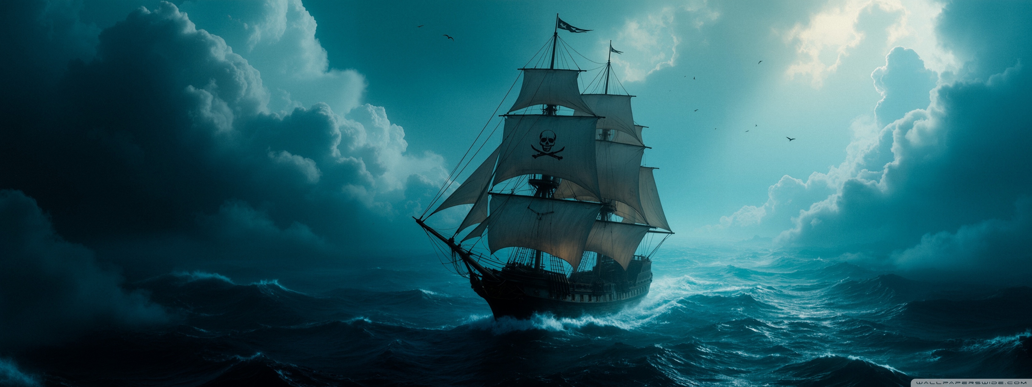 Pirate Ship, Sailing Vessel, Ocean Waves, Old Ship, Vintage Ship, Sea ...
