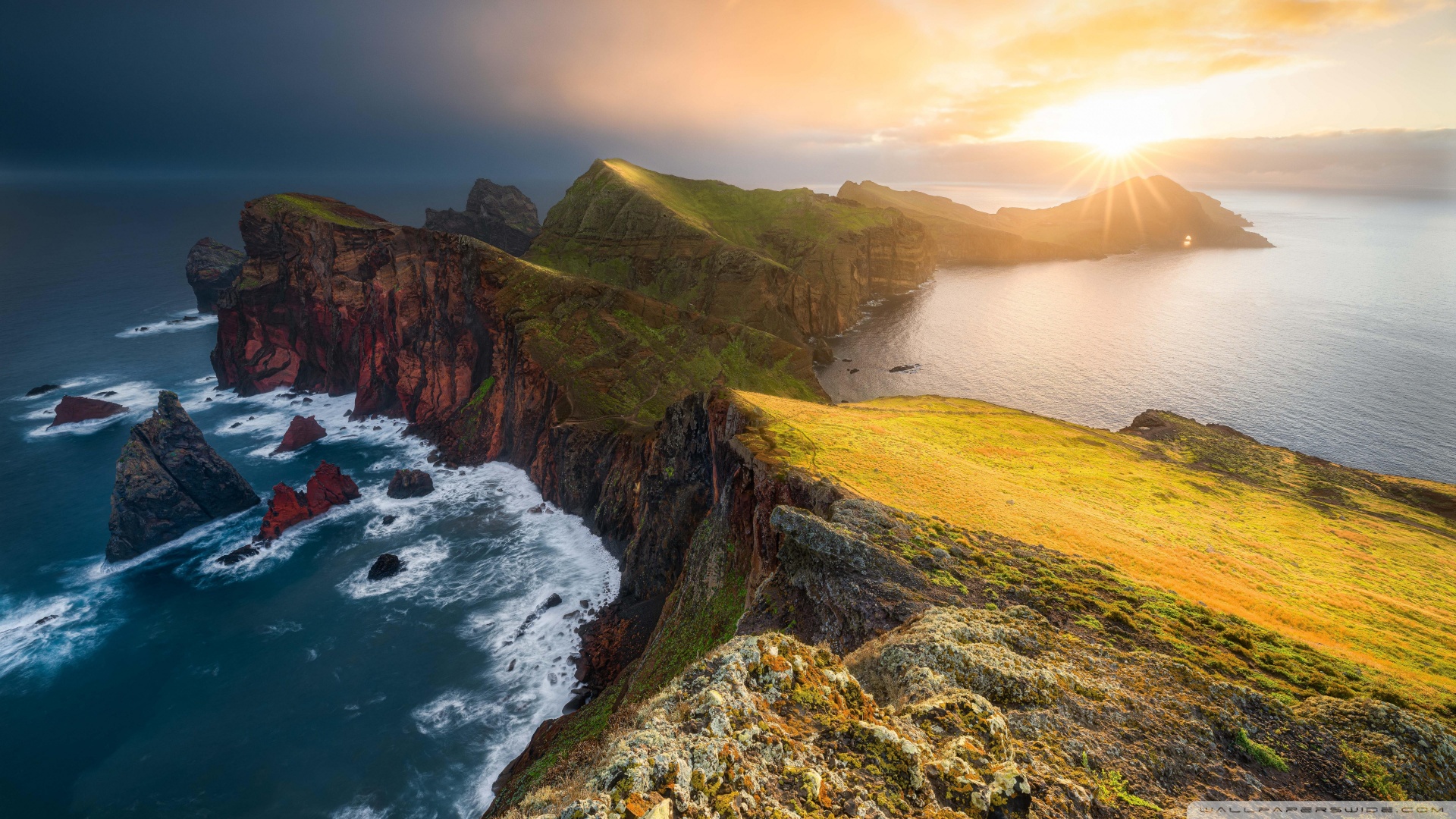 Ponta de Sao Lourenco, Island, Madeira, Portugal, Sunshine, Sunglow ...