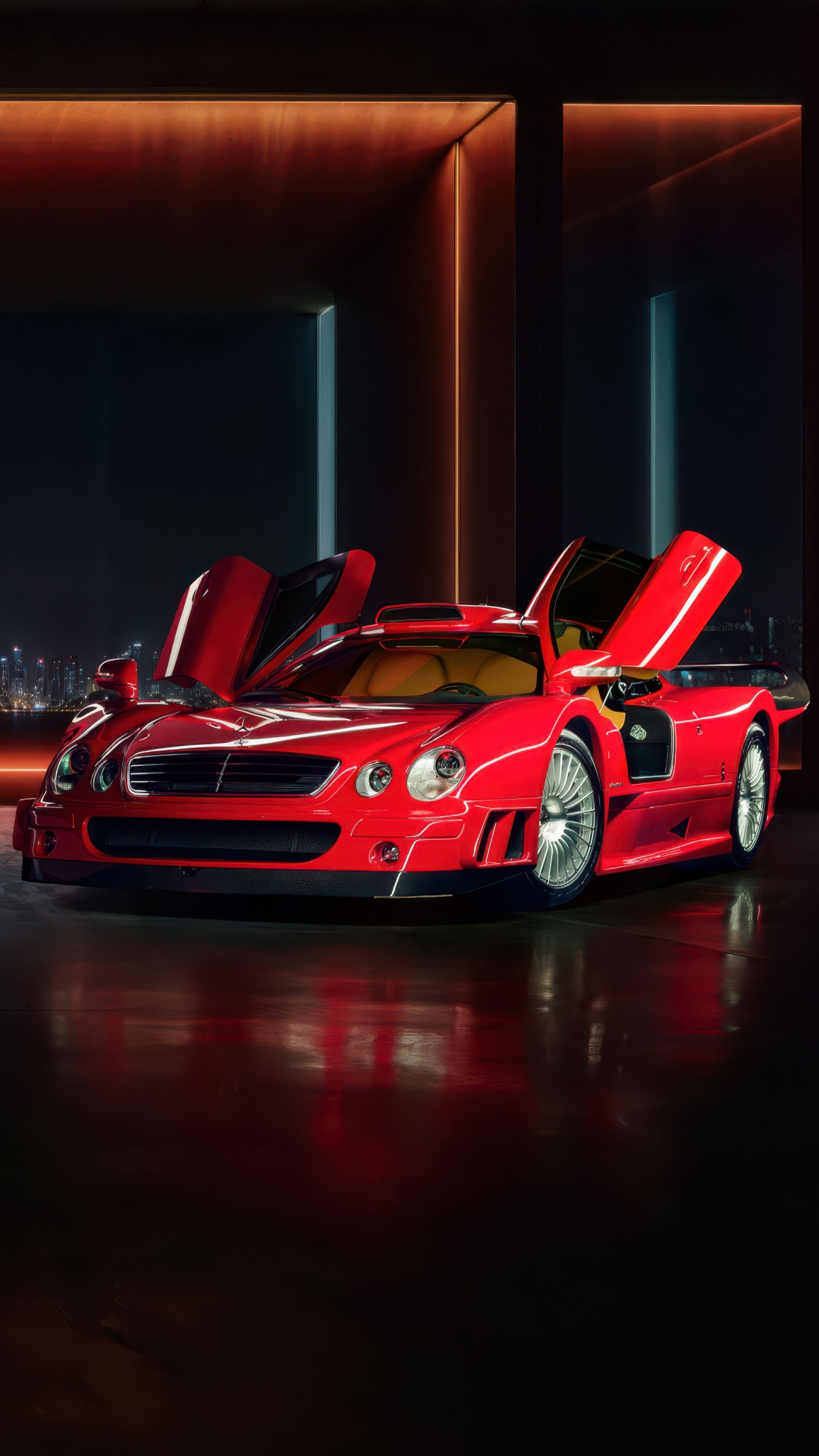 Red Mercedes AMG ONE Hybrid Sports Car, Mercedes Benz CLK GTR GT1 ...