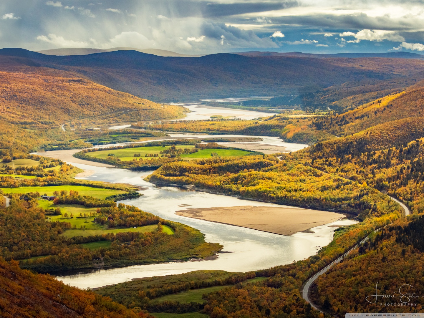 Scenic River, Autumn, River Teno, Finland, Arctic Nature, Fall Foliage ...