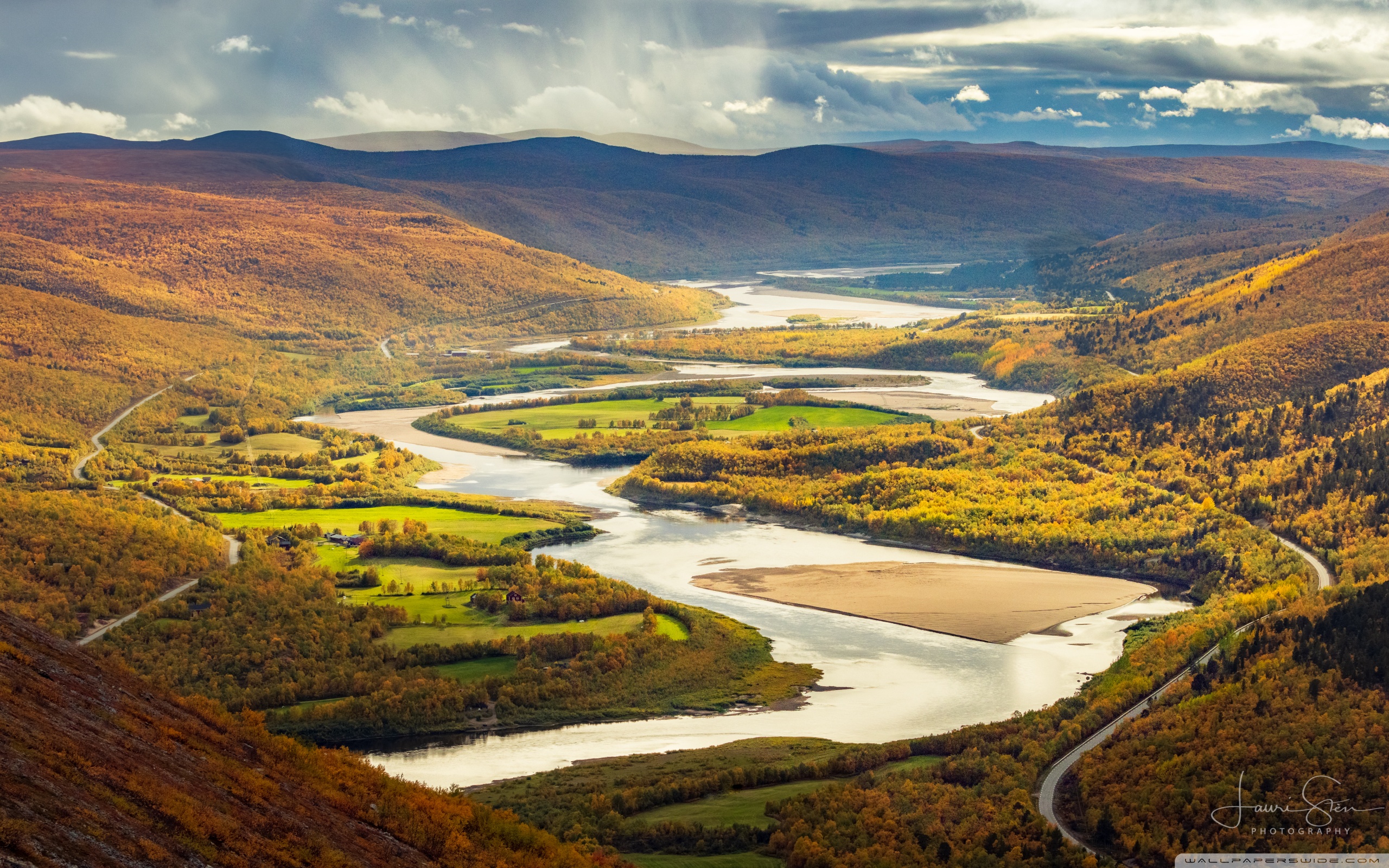 Scenic River, Autumn, River Teno, Finland, Arctic Nature, Fall Foliage ...