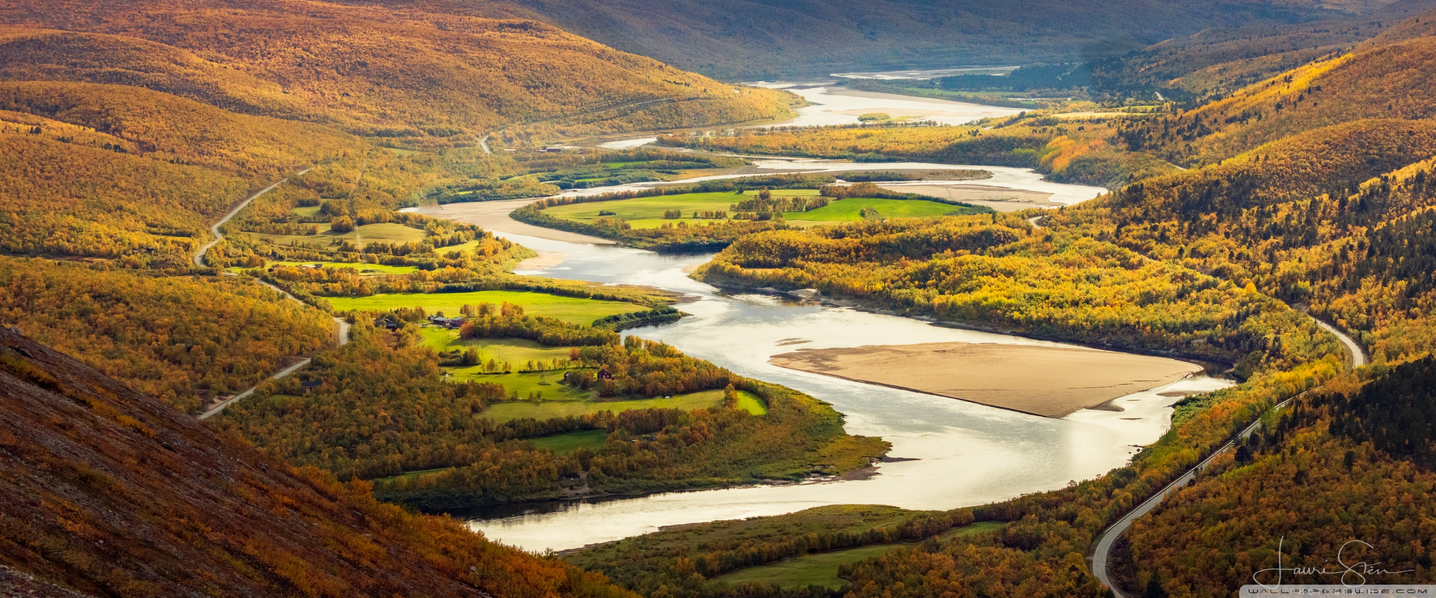 Scenic River, Autumn, River Teno, Finland, Arctic Nature, Fall Foliage ...