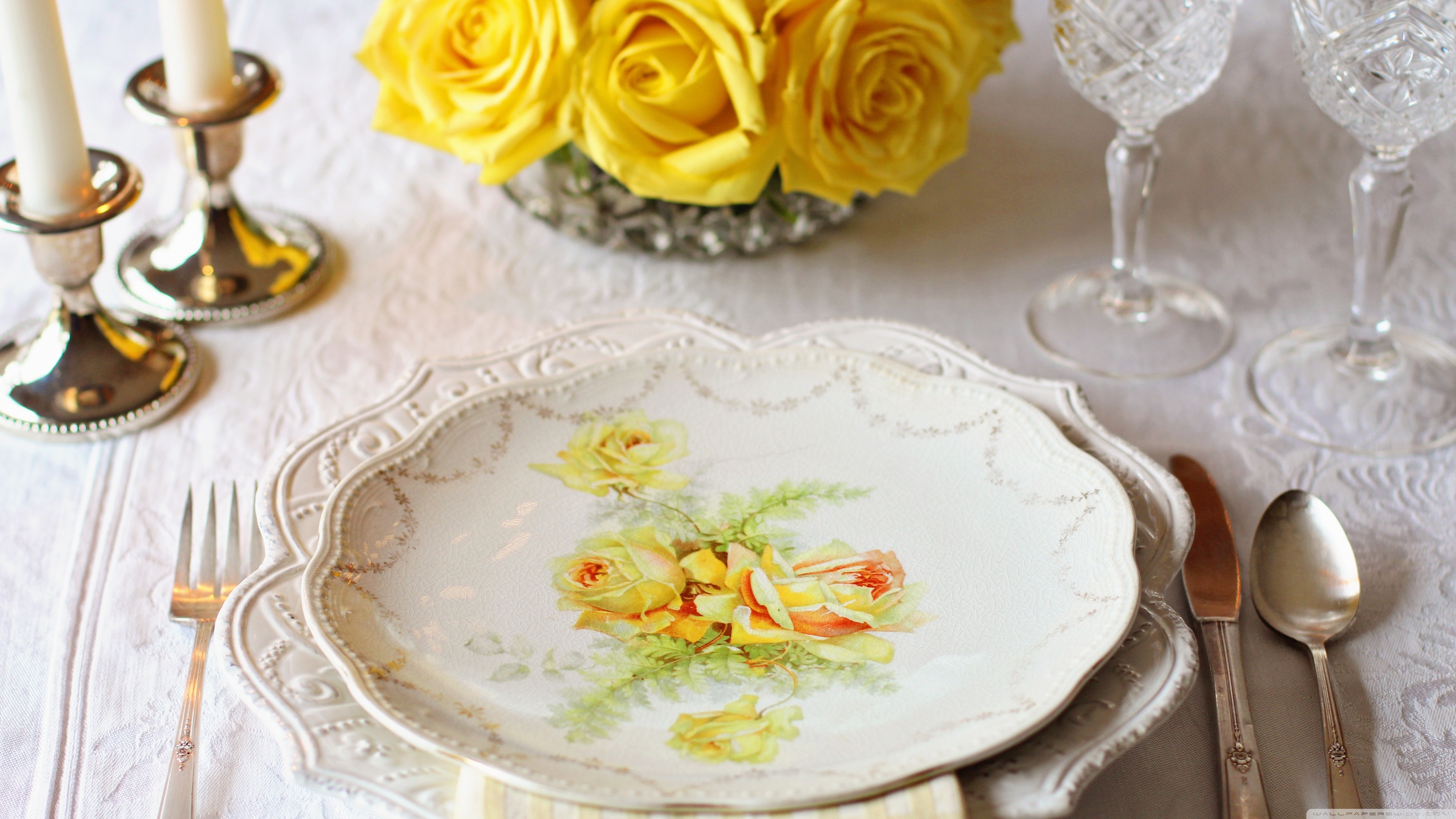 Table Setting 4K UHD Wallpaper For UltraHD Desktop And TV Widescreen